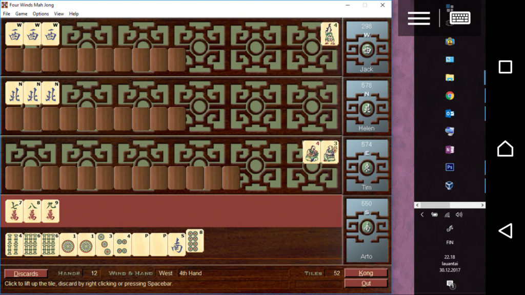 Streaming Four Winds from a Windows Host – Four Winds Mah Jong